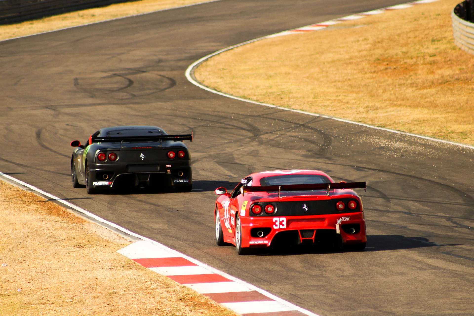 Driving a Ferrari on a Track Race - Taols